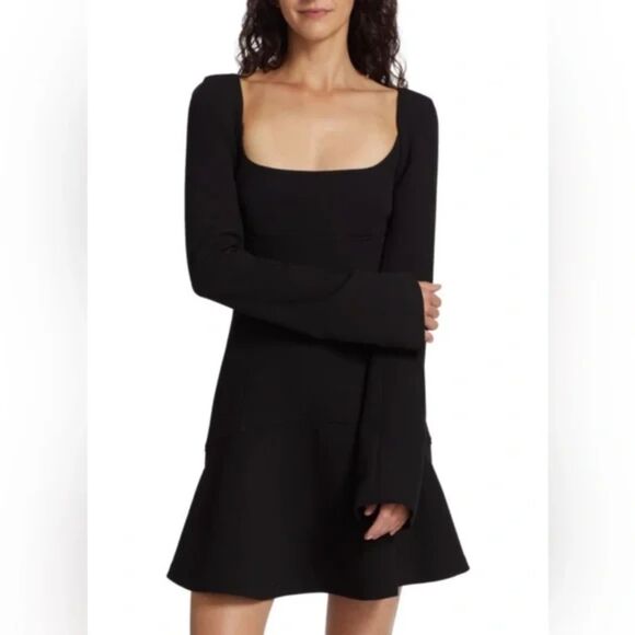 A.L.C. | Dresses | Alc Heidi Combo Fit Flare Mini Dress Size Black ...